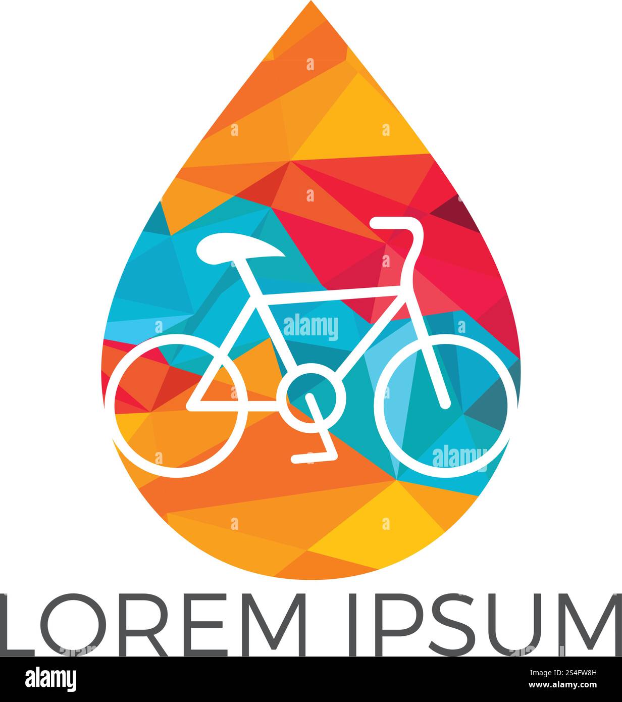 Water drop and bicycle logo design. Bike Water Logo Icon Design Stock ...
