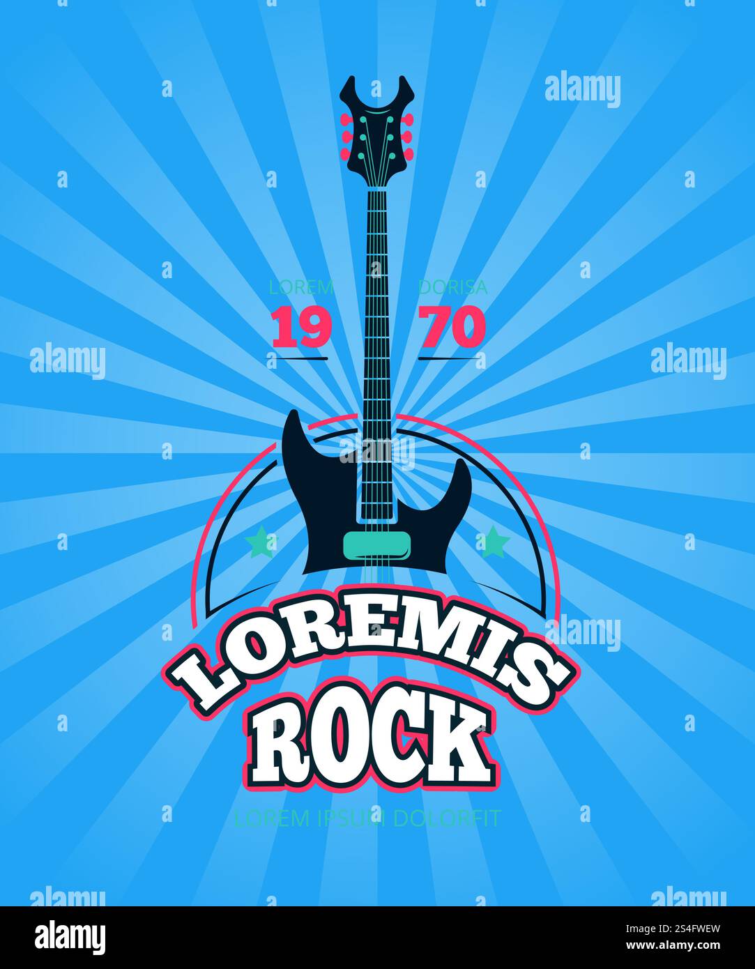 Retro rock music club, shop, sound record studio vector logo, badge ...