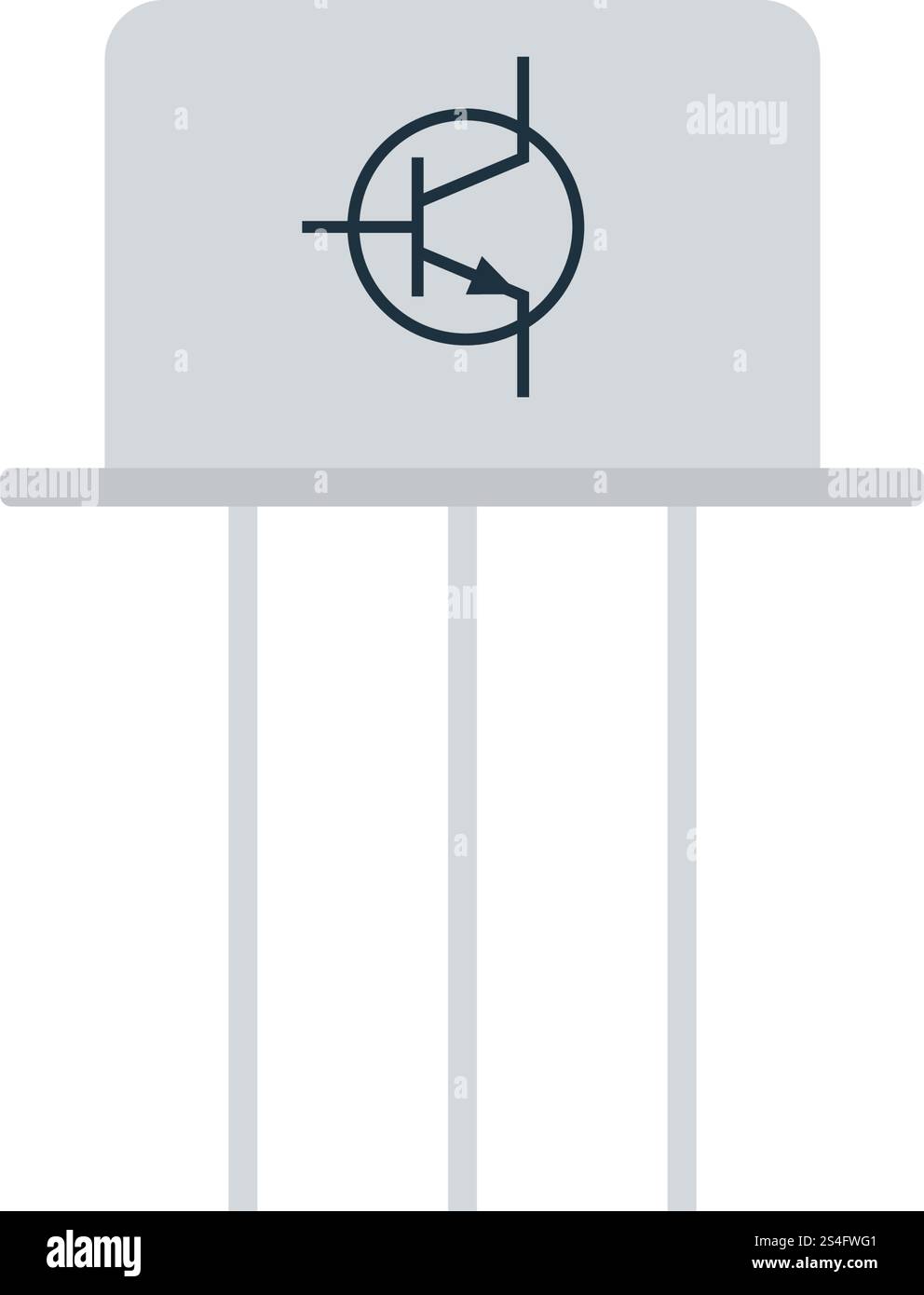 Transistor icon. Flat color design. Vector illustration Stock Vector ...