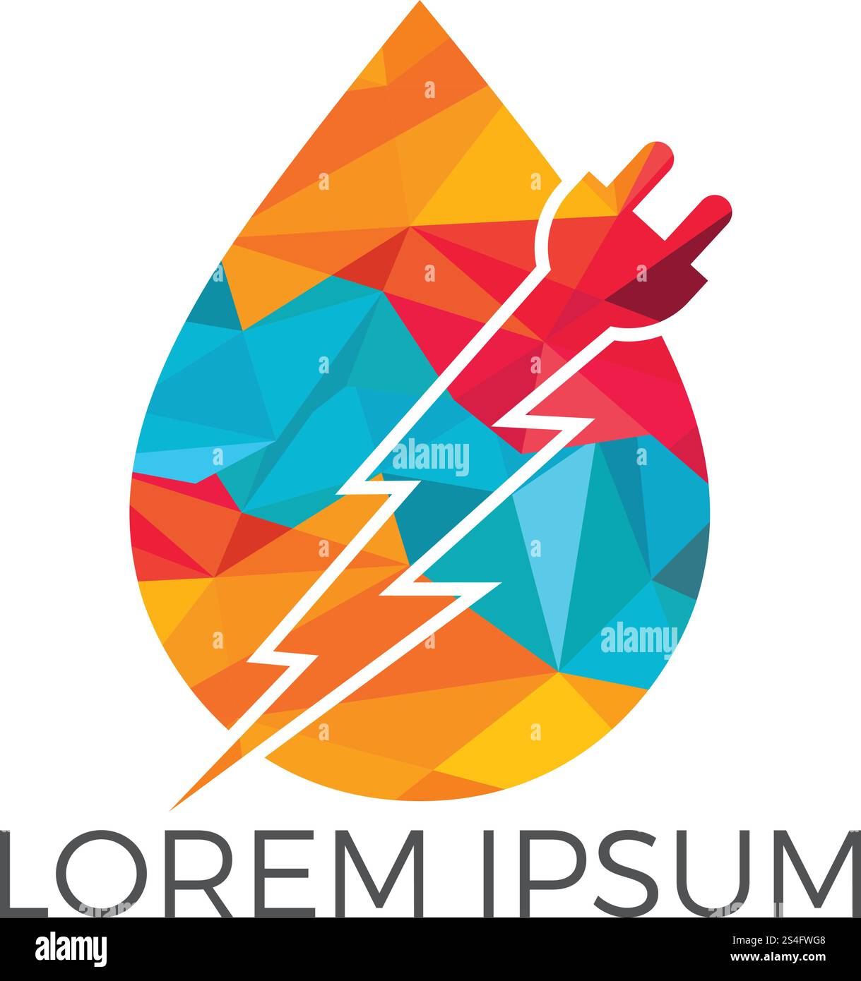 Water bolt and thunder logo design. Bolt drop creative and symbolic ...