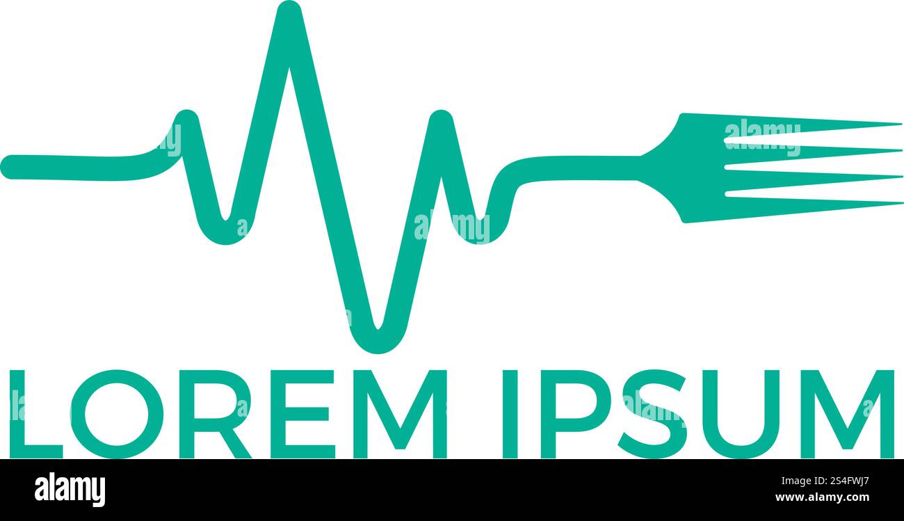 Pulse food logo design. Green and organic products logo concept. Fresh ...