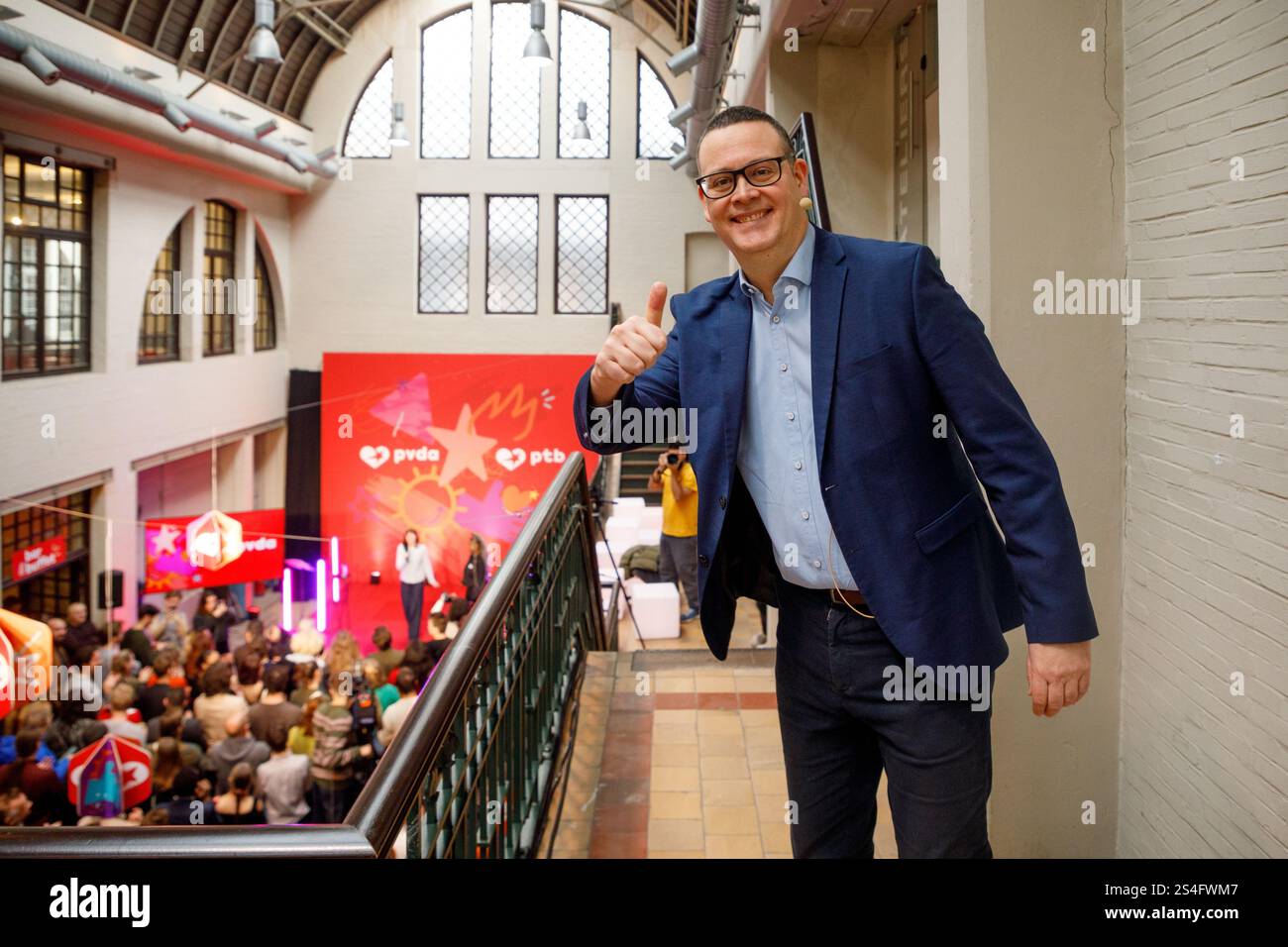 PVDA - PTB chairman Raoul Hedebouw pictured during the traditional new ...