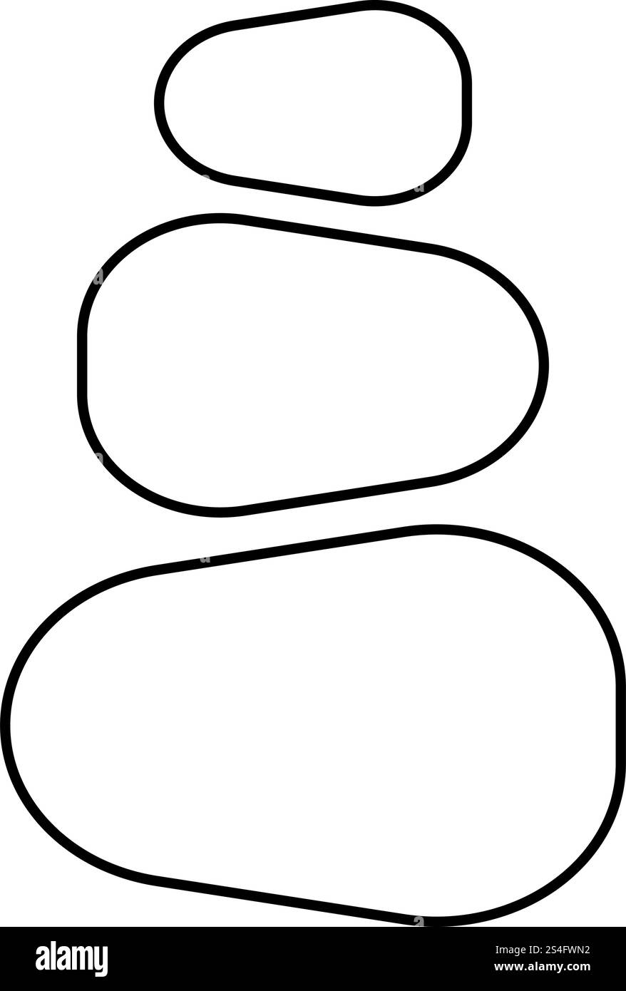 Stacked stones Stack stones Zen stone tower Spa stones stack icon black ...