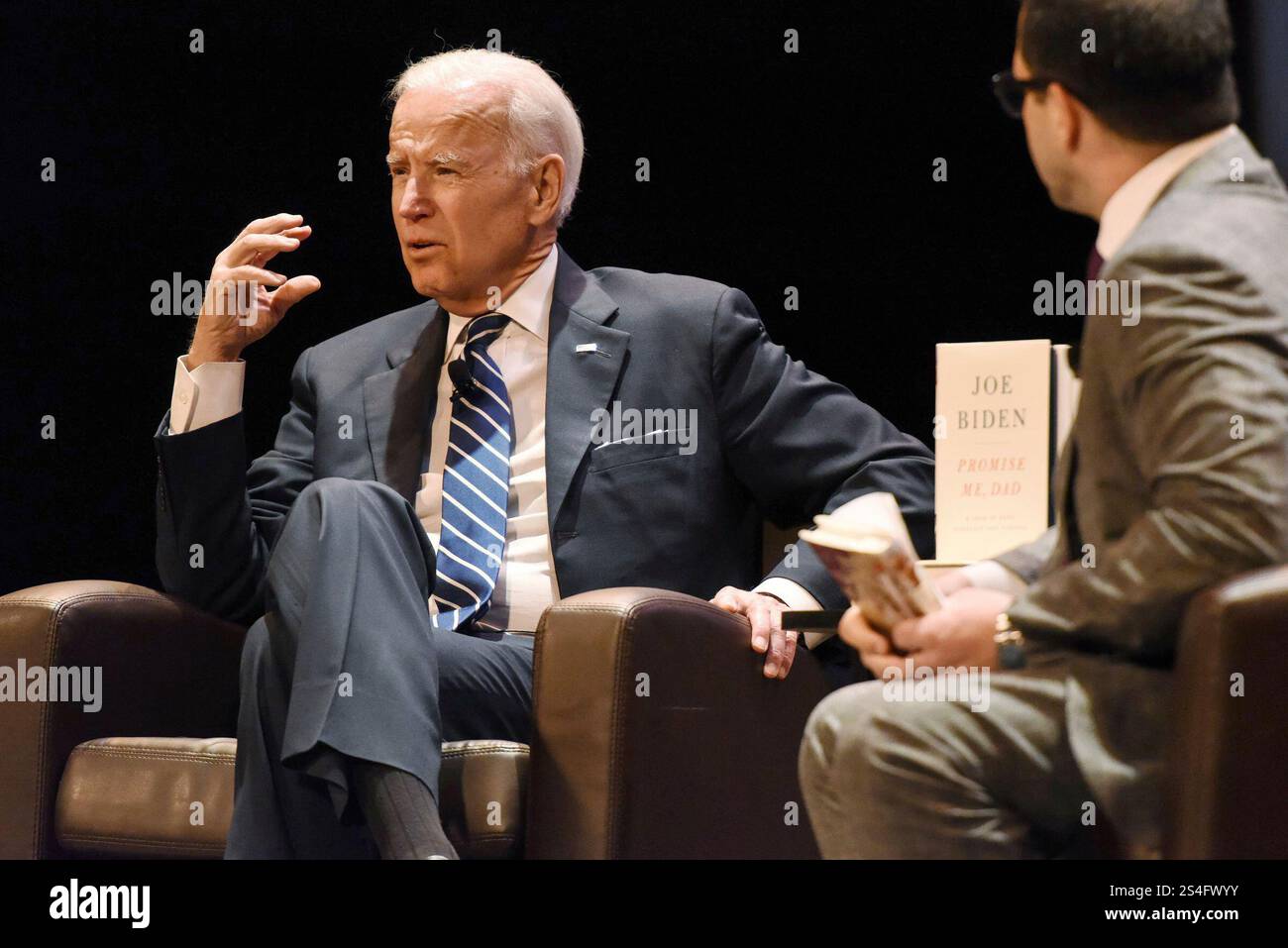 FILE - Joe Biden is interviewed by sports writer, television analyst ...