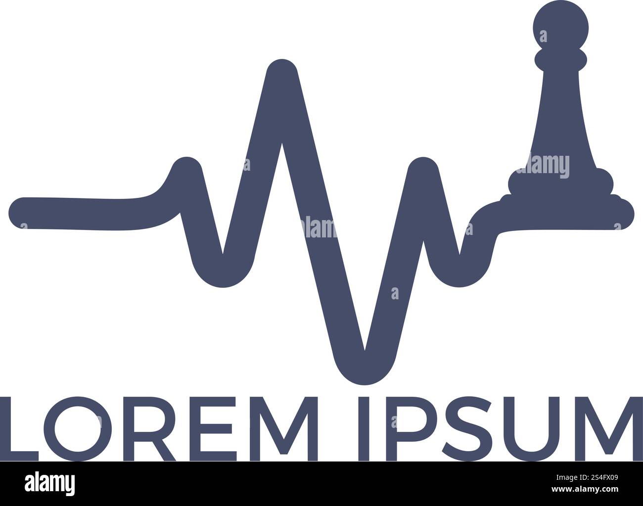 Chess heartbeat vector logo design. Chess and pulse logo concept ...