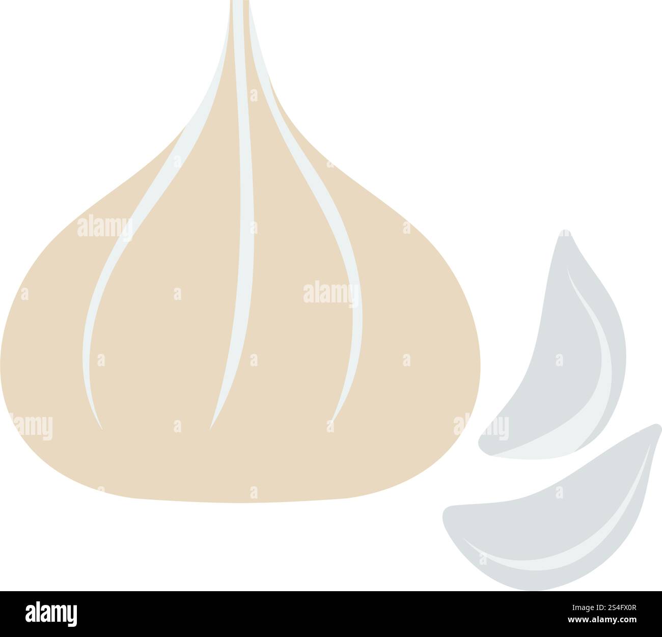 Garlic icon. Flat color design. Vector illustration Stock Vector Image ...