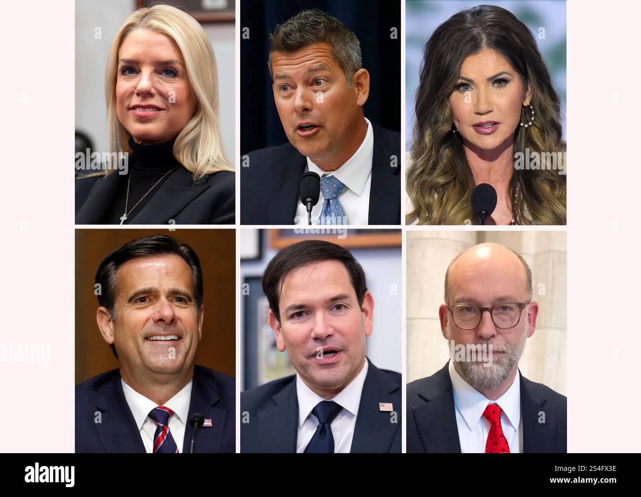 This combination photo of President-elect Donald Trump's nominees who will have confirmation ...