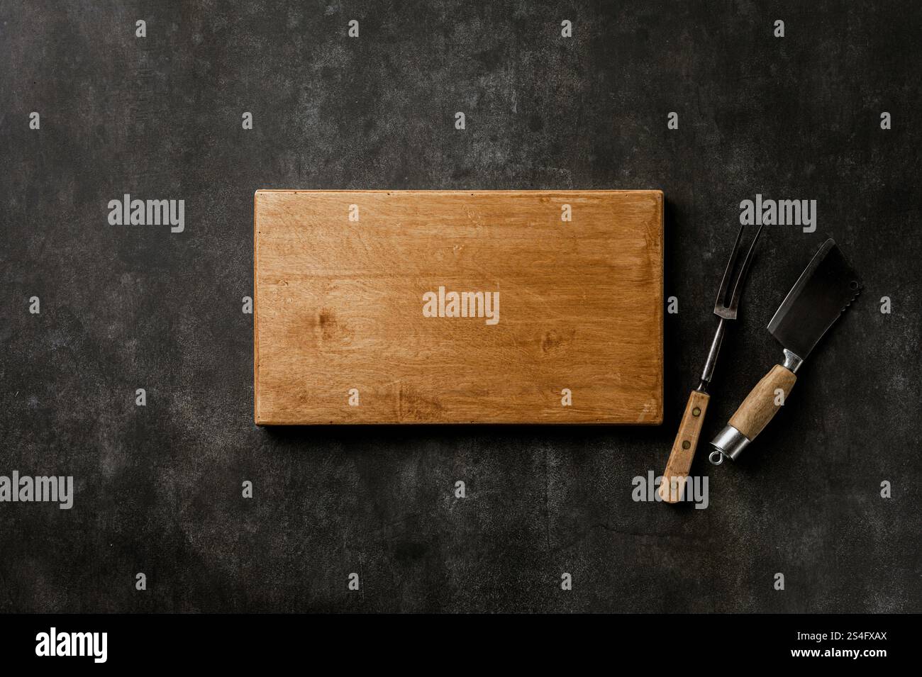 Fork knife cutting board hi-res stock photography and images - Alamy