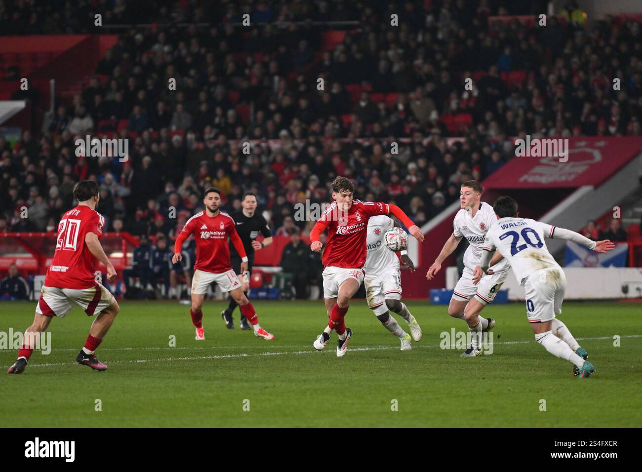 City Ground, Nottingham on Saturday 11th January 2025. Ryan Yates of ...