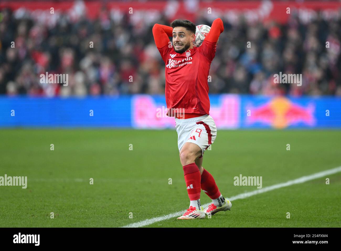 City Ground, Nottingham on Saturday 11th January 2025. Alex Moreno of ...