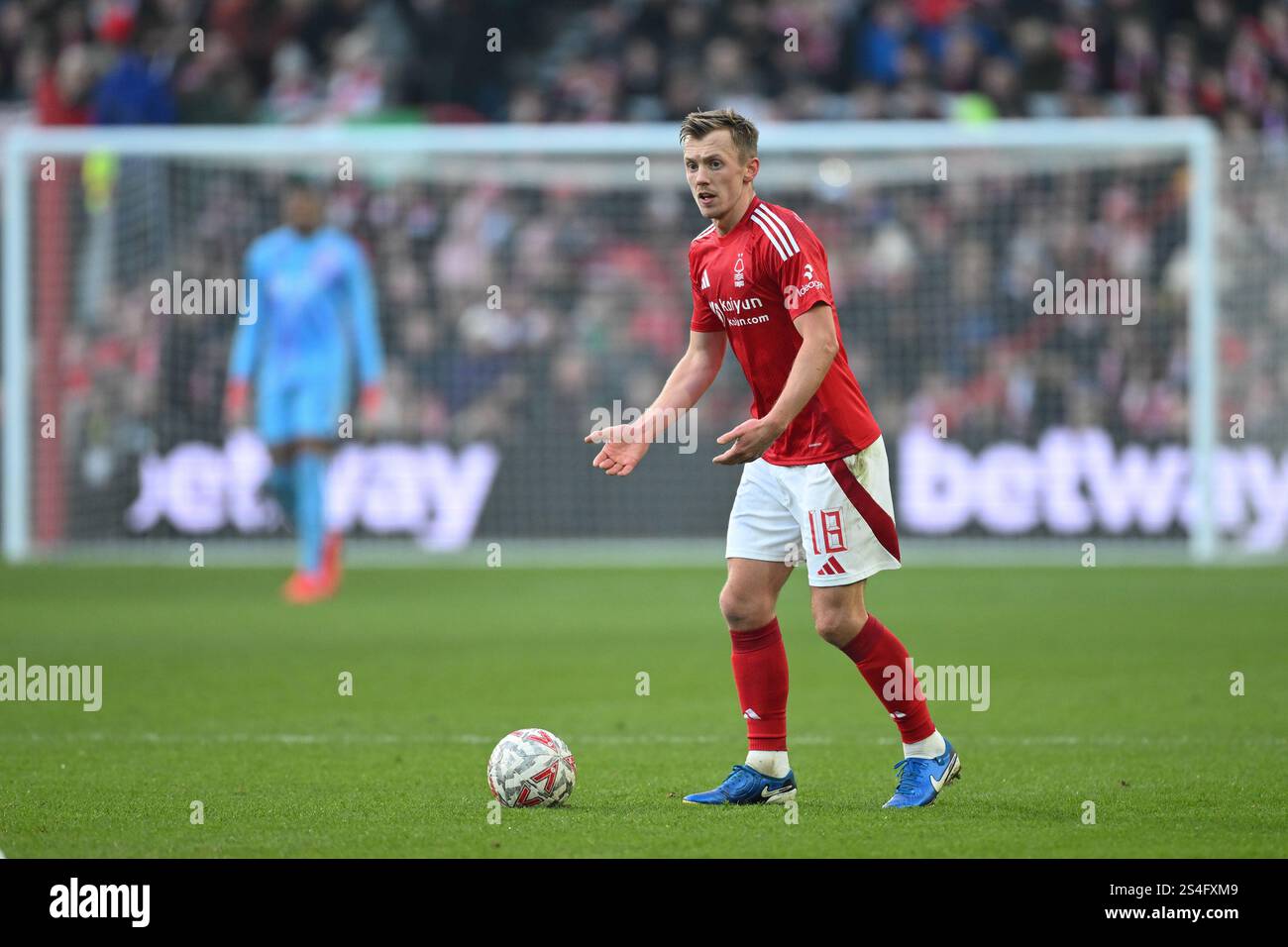 City Ground, Nottingham on Saturday 11th January 2025. James Ward ...