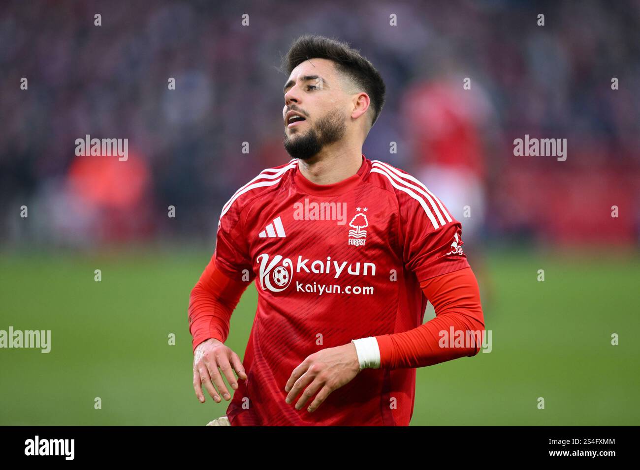 City Ground, Nottingham on Saturday 11th January 2025. Alex Moreno of ...