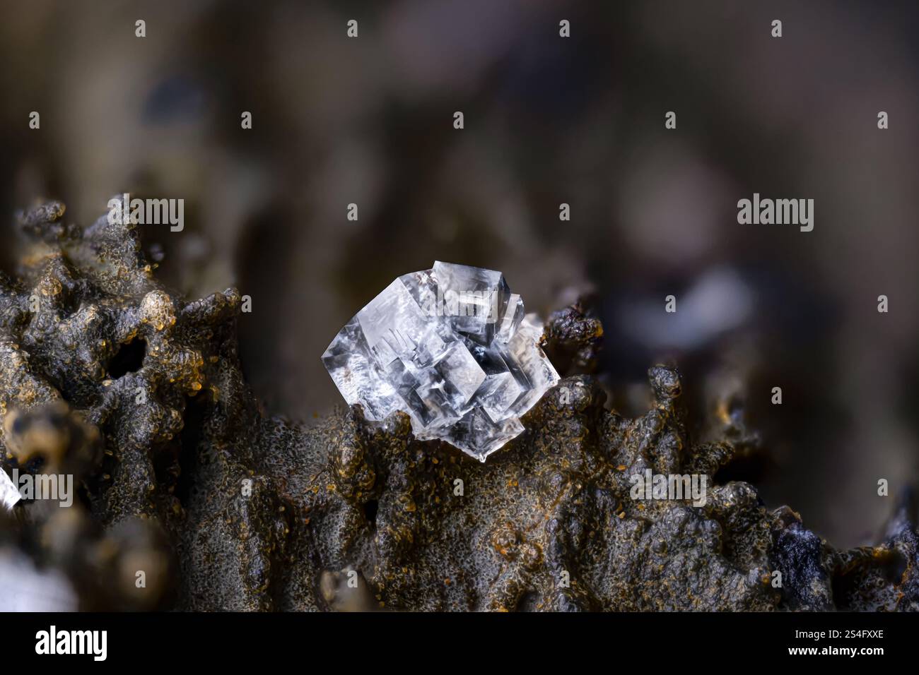 Colorless Chabazite crystals. Specimen from St-Jean-Le-Centenier ...