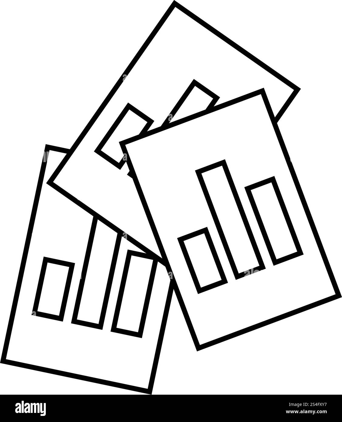 Analytics Sheets Icon. Thin line design. Vector illustration Stock ...