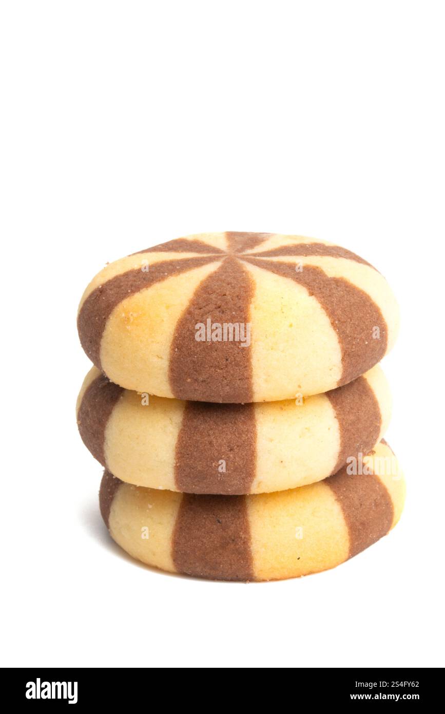 striped cookies isolated on white background Stock Photo - Alamy
