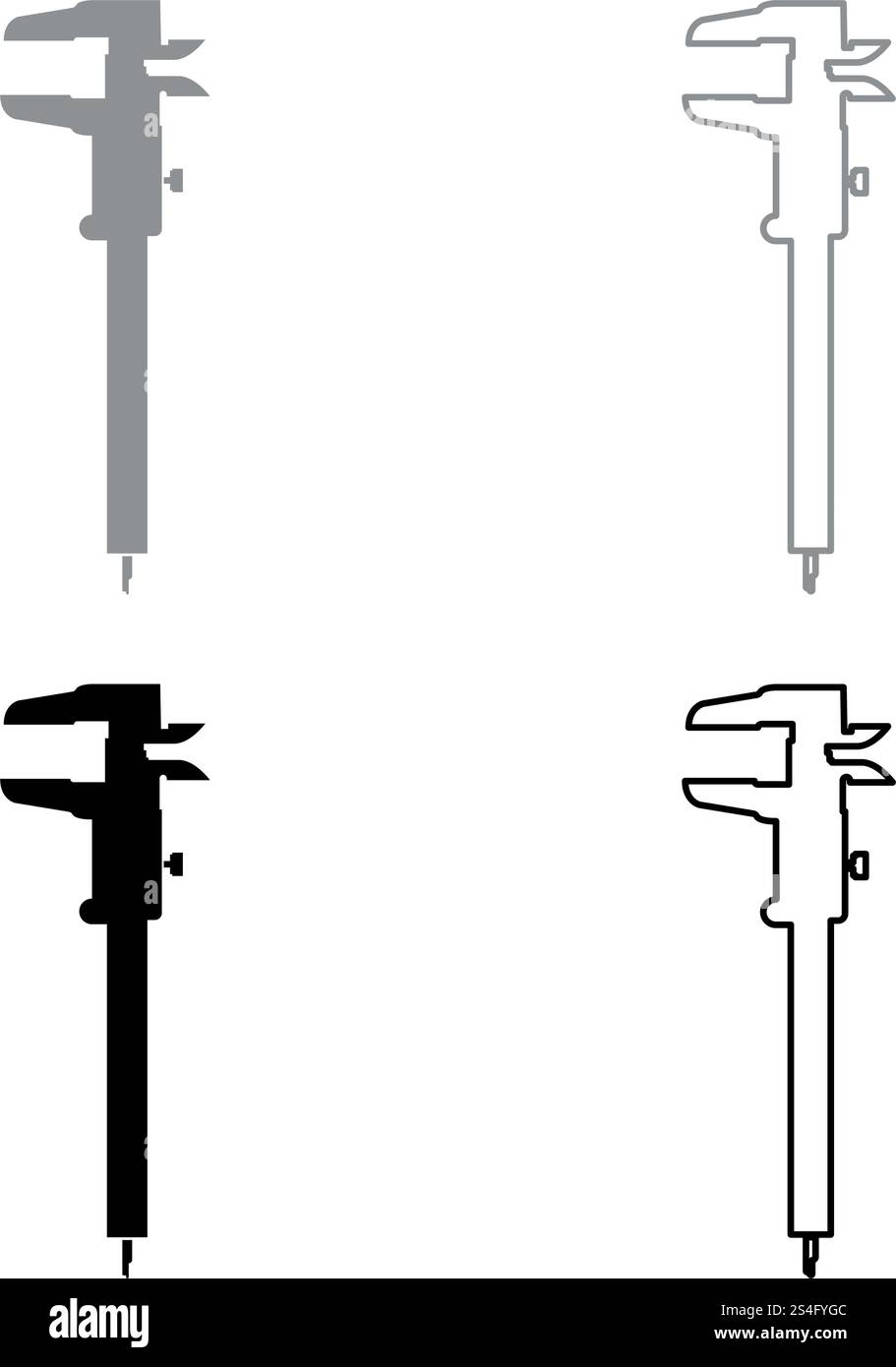 Caliper Hand caliper Sliding caliper Vernier caliper Caliper gage Slide gage Trammel icon set ...