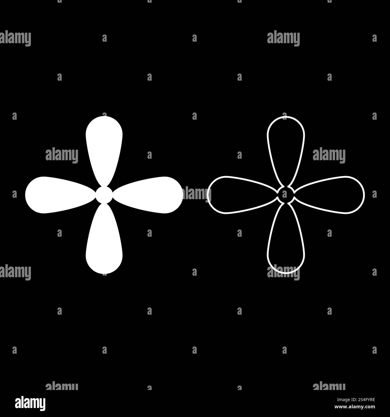 Petal cross Cross monogram Religious cross icon set white color vector ...