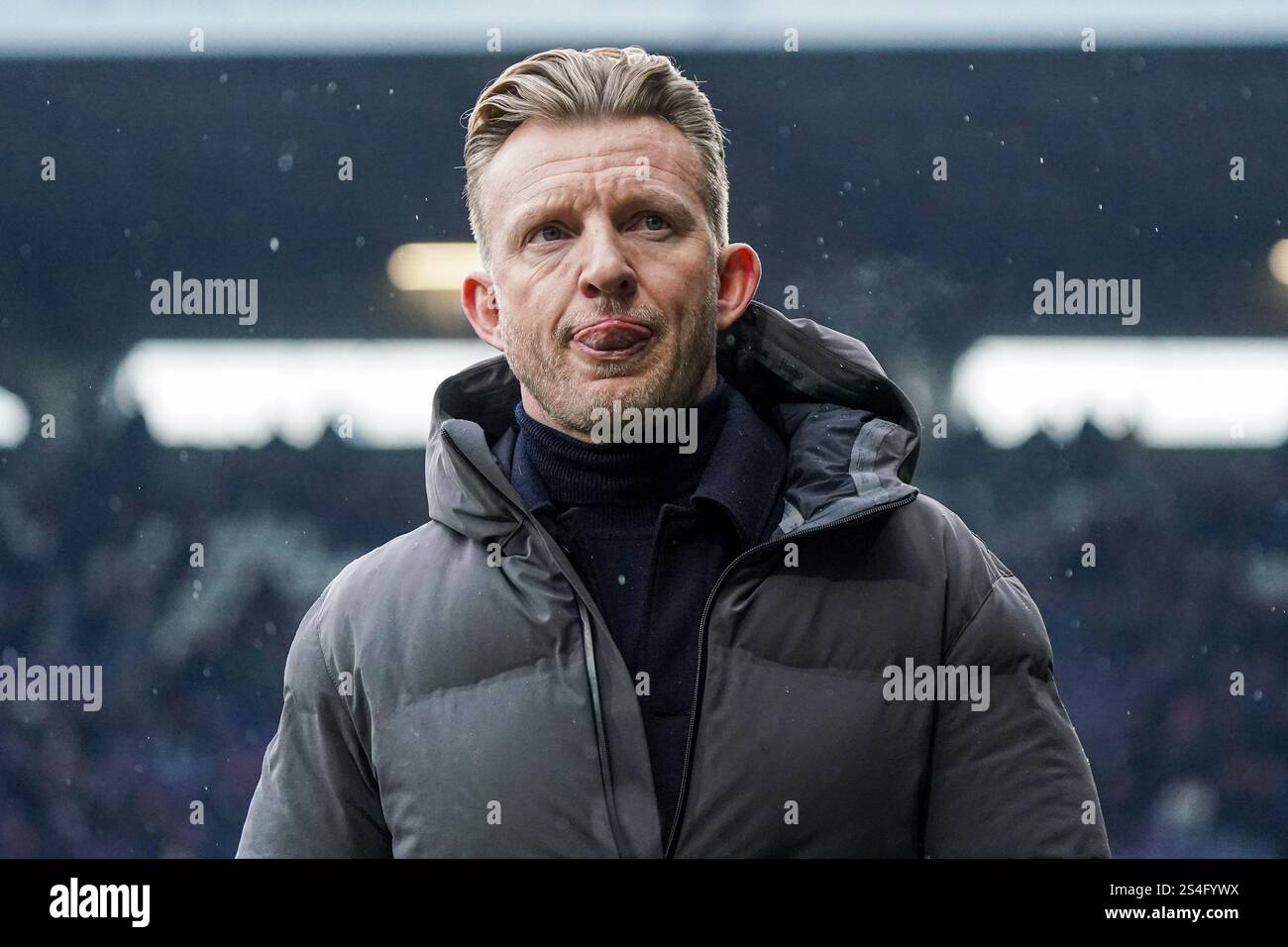 Antwerpen, Belgium. 12th Jan, 2025. ANTWERPEN, BELGIUM - JANUARY 12: head coach Dirk Kuyt of ...