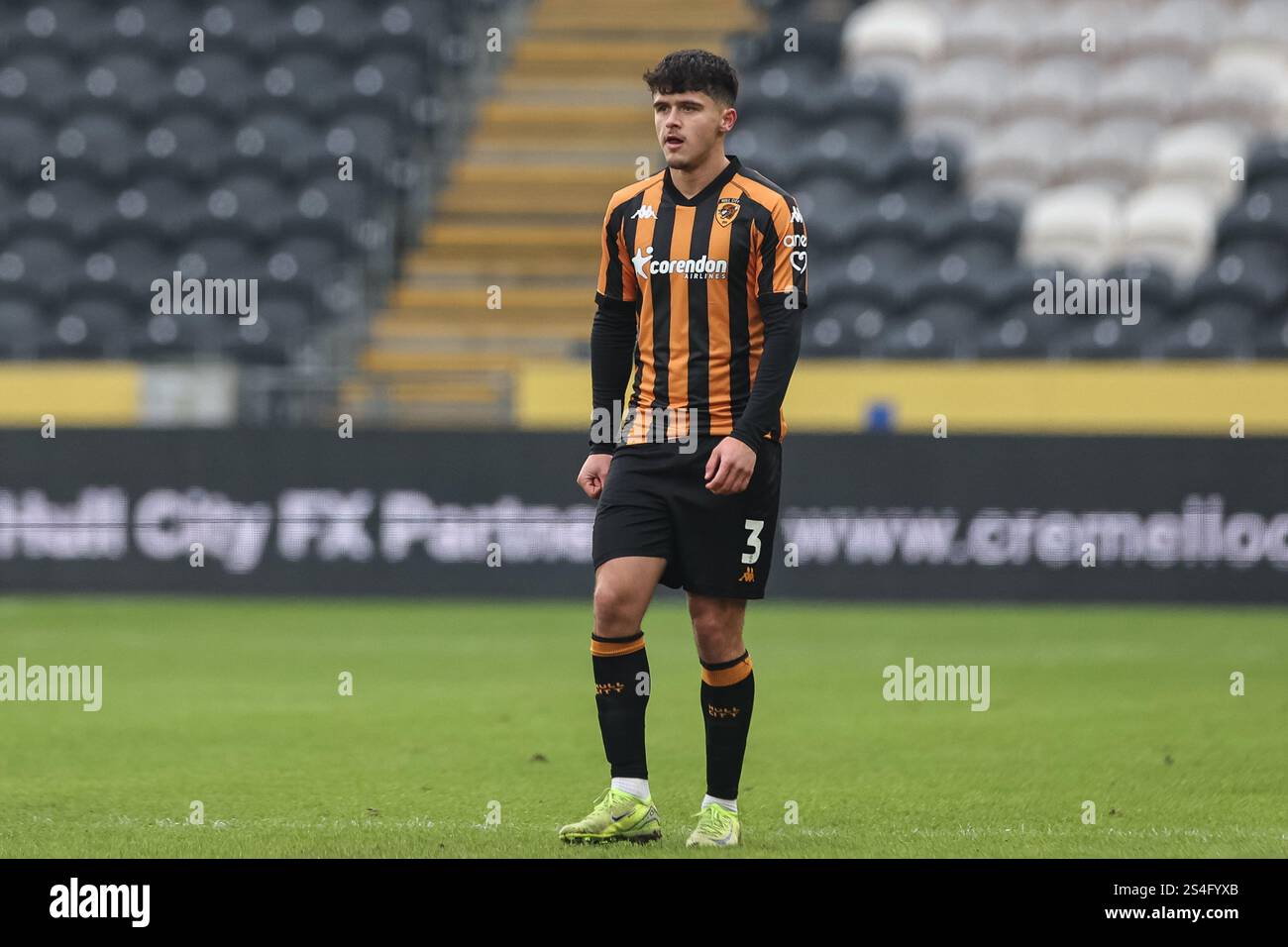Hull, UK. 12th Jan, 2025. Ryan Giles of Hull City during the Emirates ...