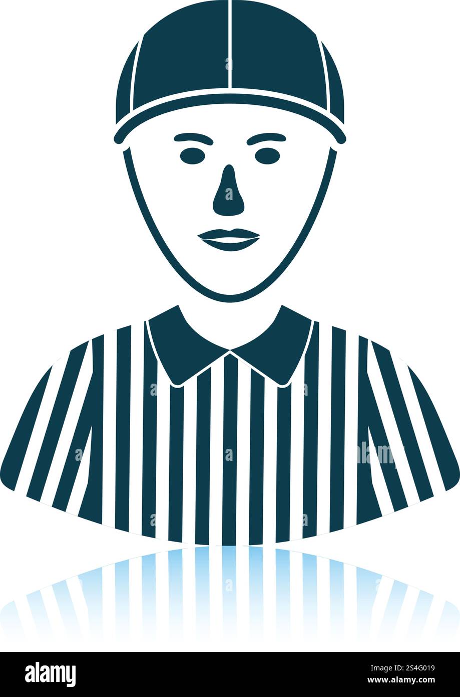 American football referee icon. Shadow reflection design. Vector ...