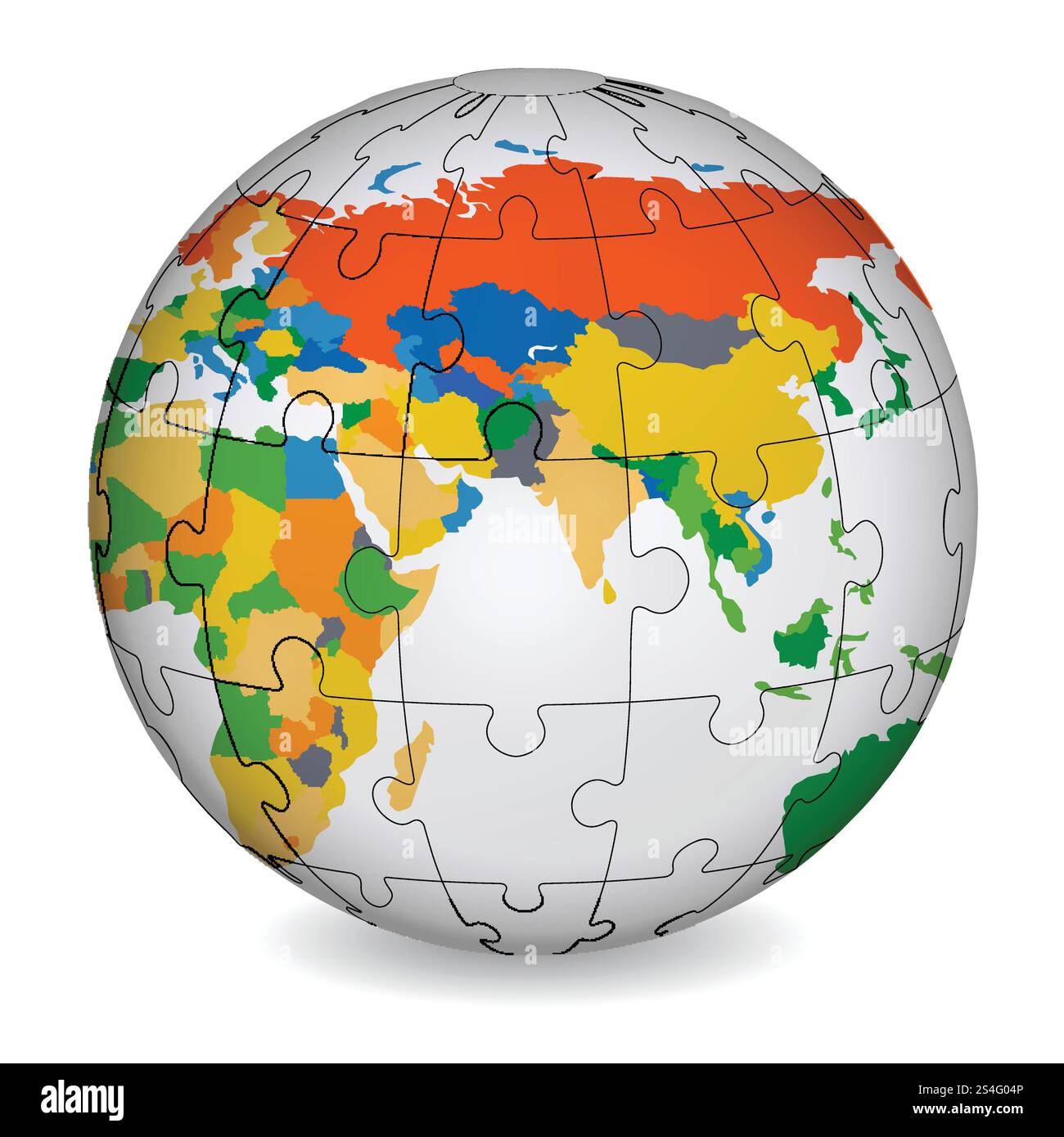 Europe jigsaw map Stock Vector Images - Alamy