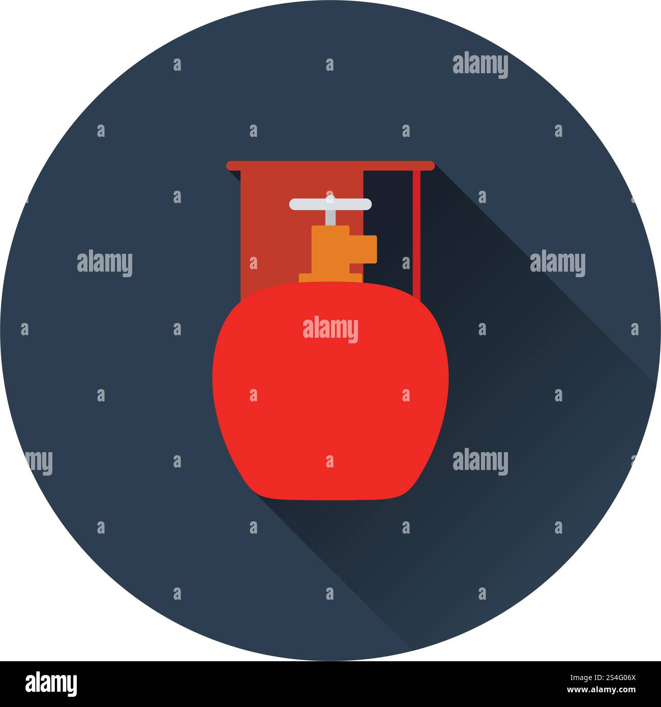 Flat design icon of camping gas container in ui colors. Vector ...