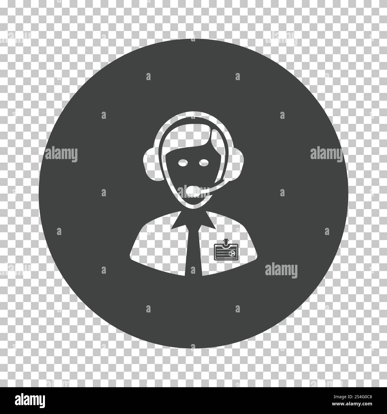 Soccer commentator icon. Subtract stencil design on tranparency grid ...