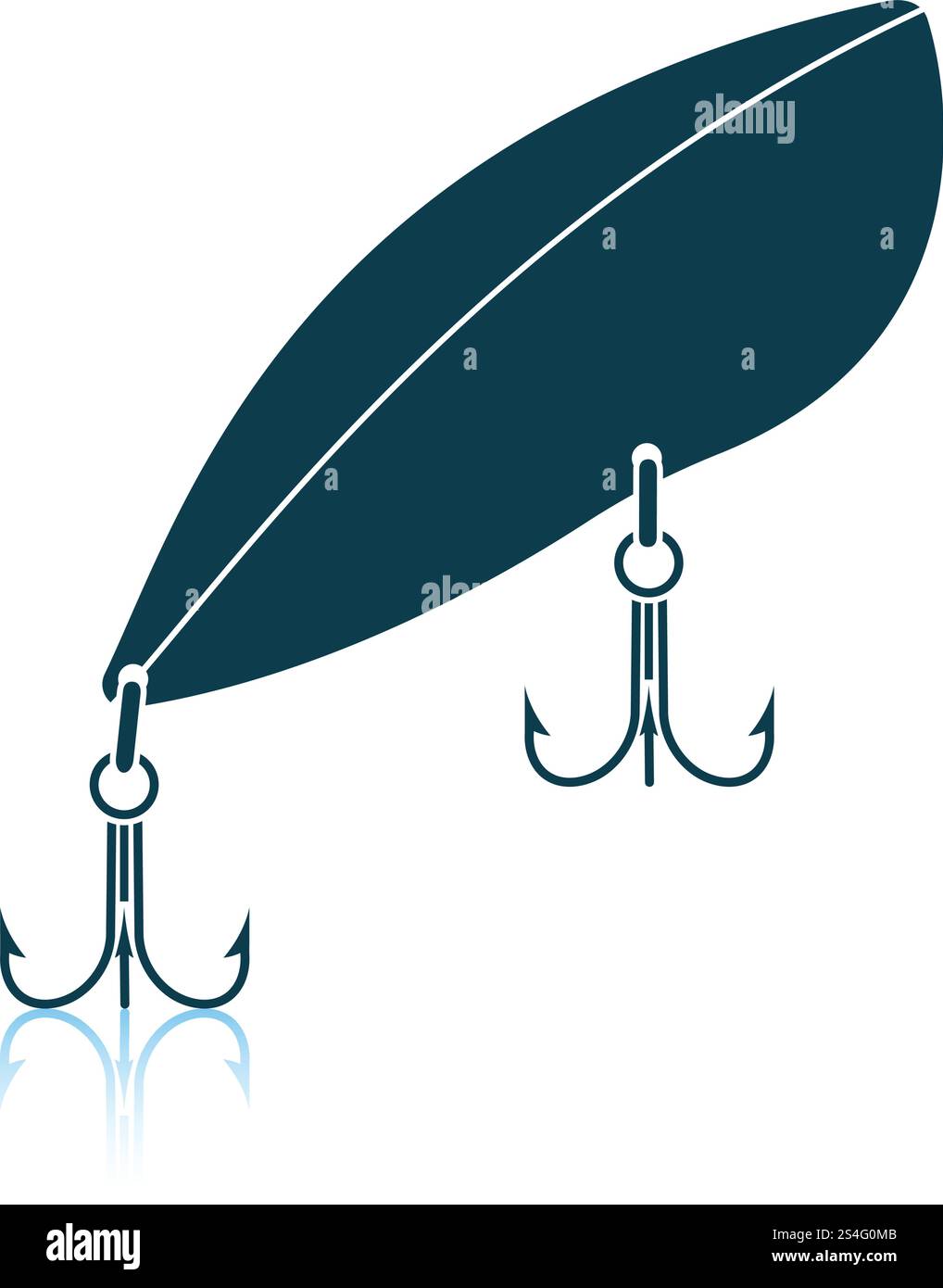 Icon of Fishing spoon. Shadow reflection design. Vector illustration ...