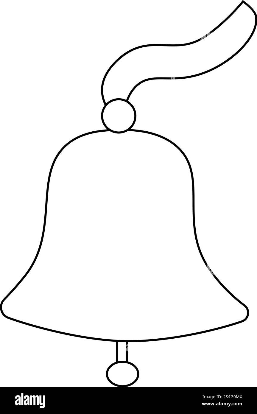 Notification bell graphic line illustration. vector Alarm symbol with ...