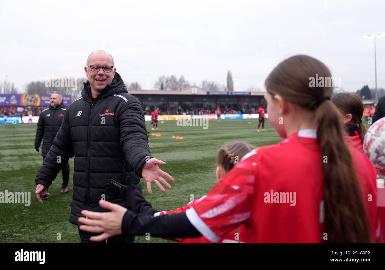 Tamworth manager Andy Peaks greets fans before the Emirates FA Cup ...