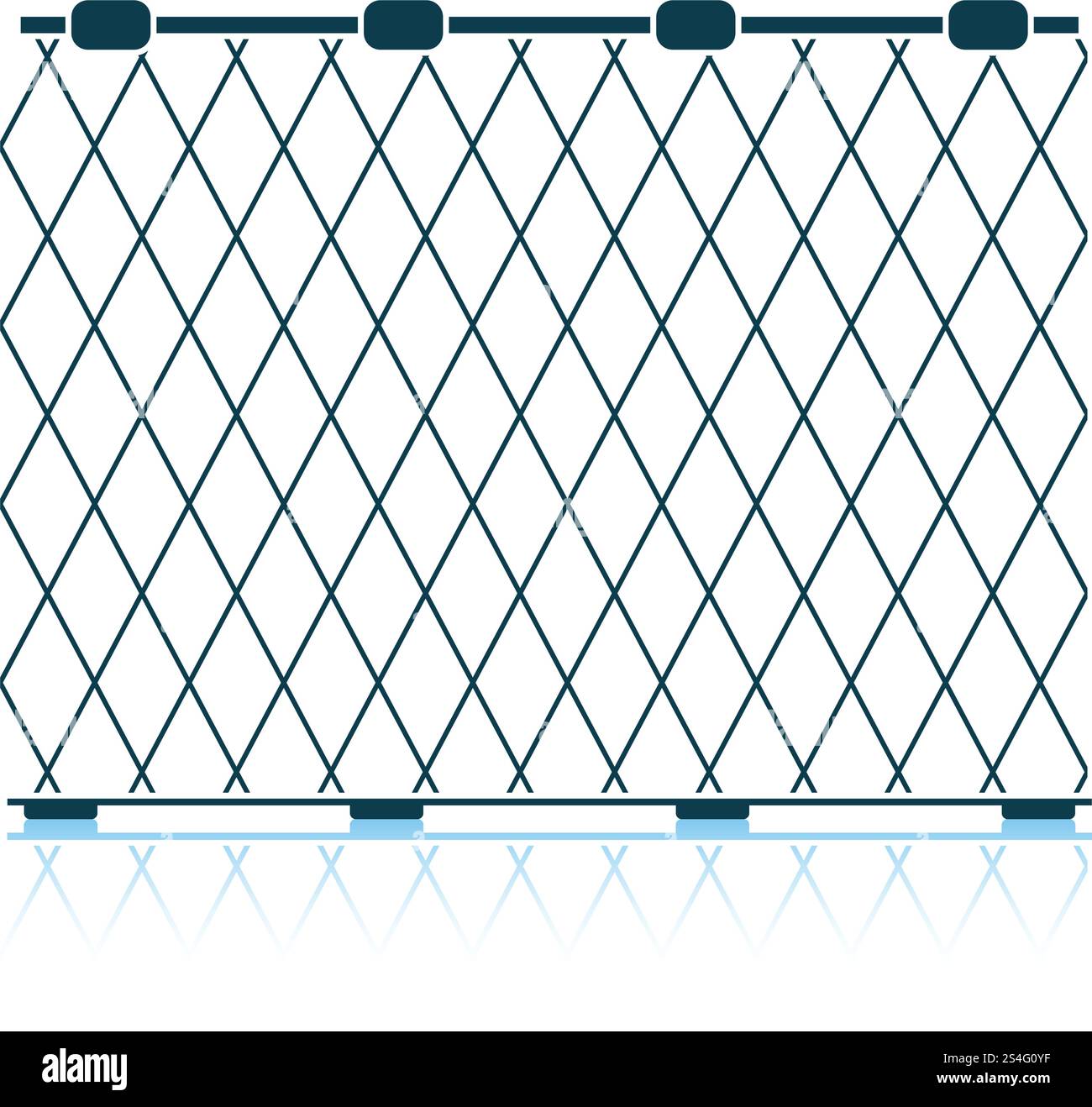 Icon of Fishing net . Shadow reflection design. Vector illustration ...