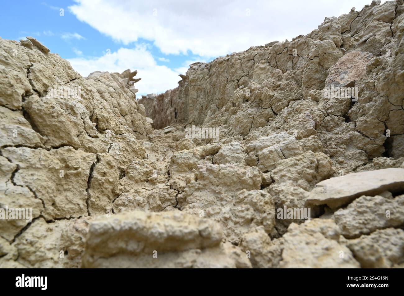 Dry cracks erosion sediment background geology in biosphere Reserve ...