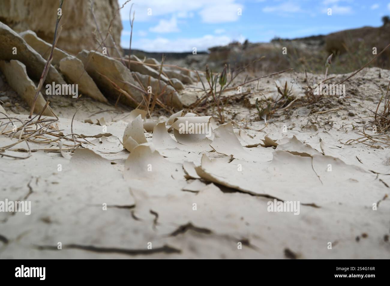 Dry cracks erosion sediment background geology in biosphere Reserve ...