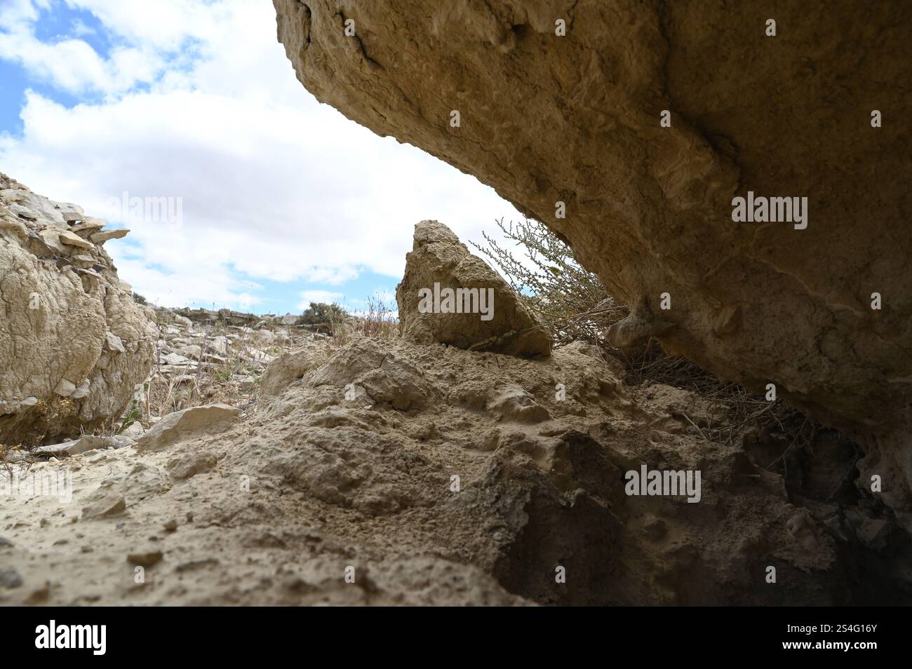 Dry cracks erosion sediment background geology in biosphere Reserve ...