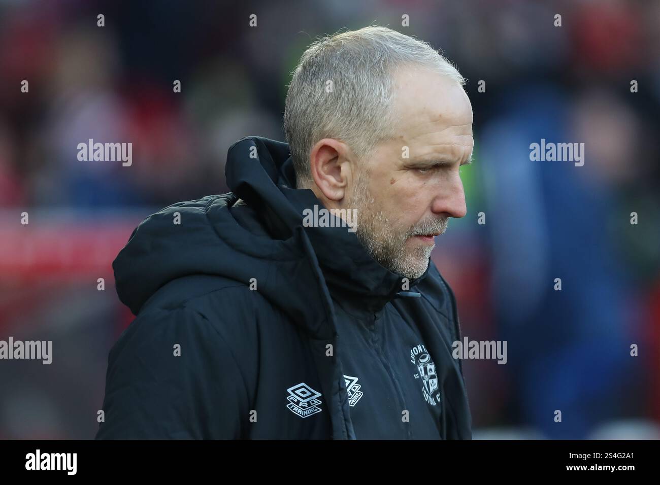 Nottingham, UK. 11th Jan, 2025. Luton Town Paul Trollope during the ...