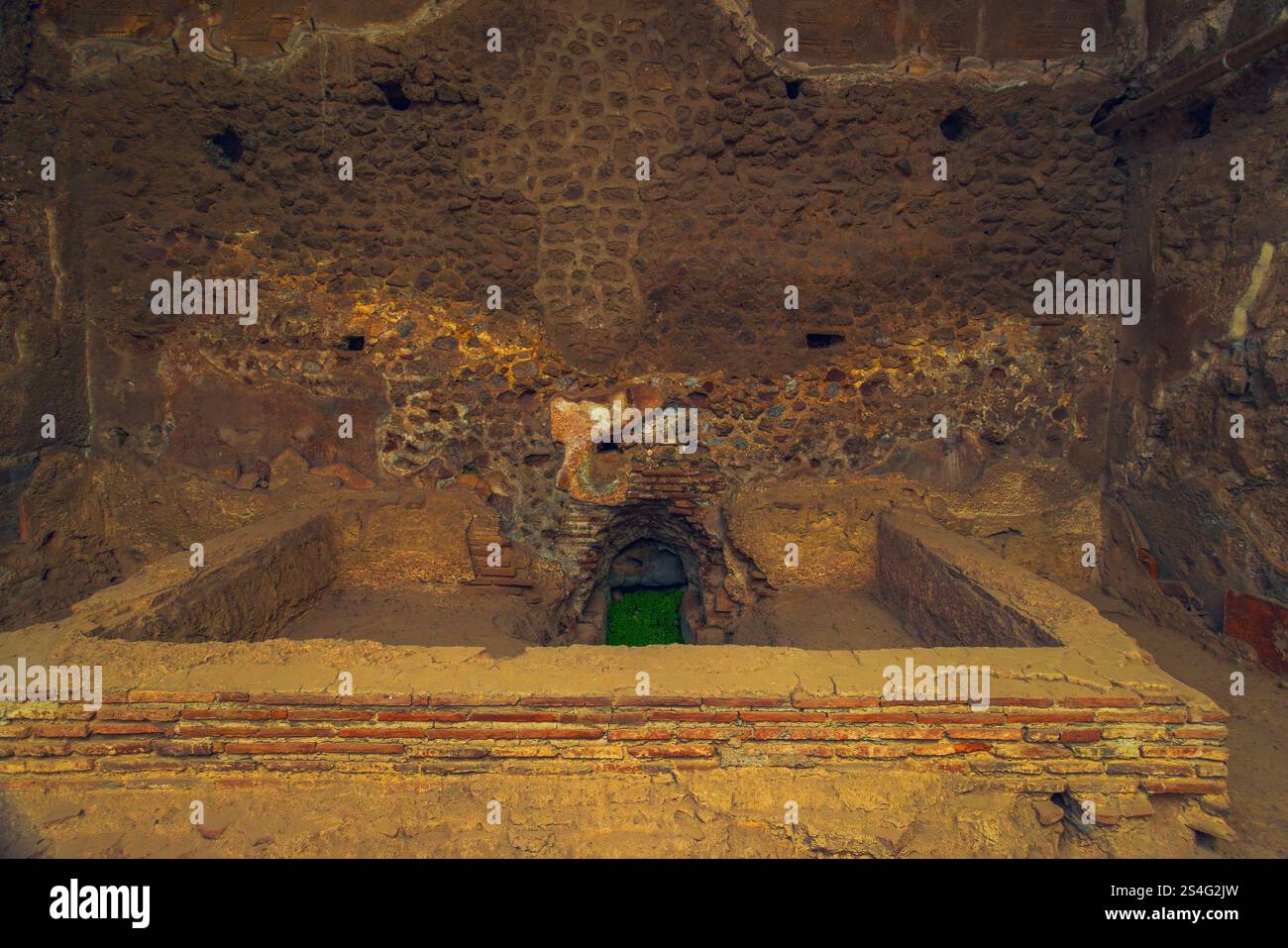Ancient ruins of Pompei city, Naples, Italy. Floor structure ...