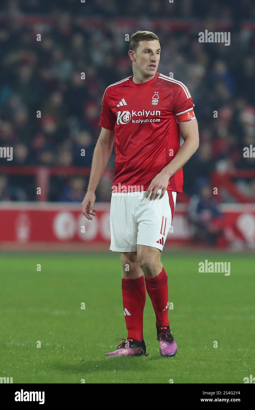 Nottingham, UK. 11th Jan, 2025. Nottingham Forest forward Chris Wood ...