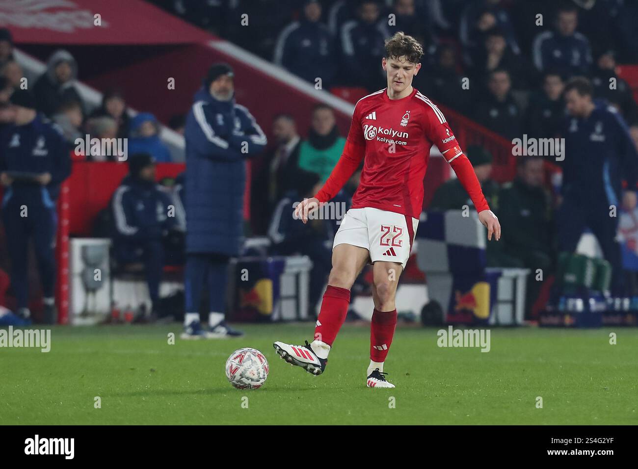 Nottingham, UK. 11th Jan, 2025. Nottingham Forest midfielder Ryan Yates ...