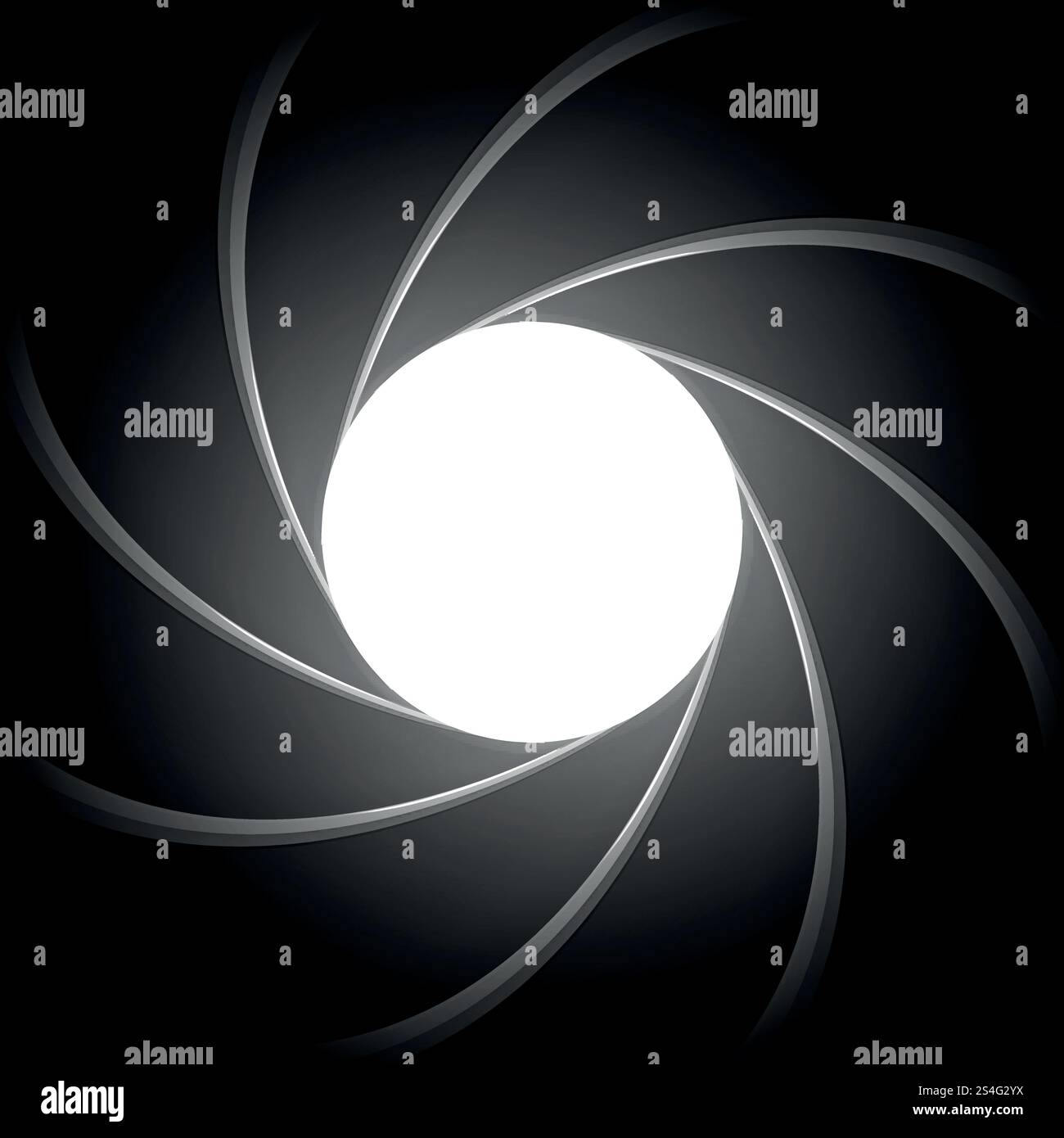 Secret agent gun barrel inside. Super agent theme vector background ...