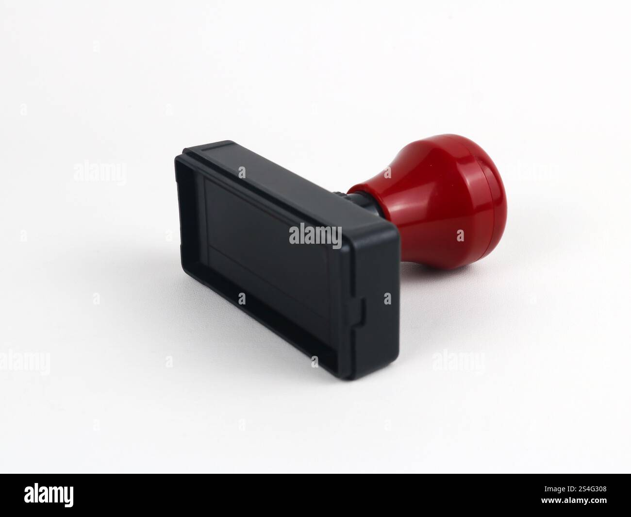 Logo stamp tool for notes and paper on white background Stock Photo - Alamy