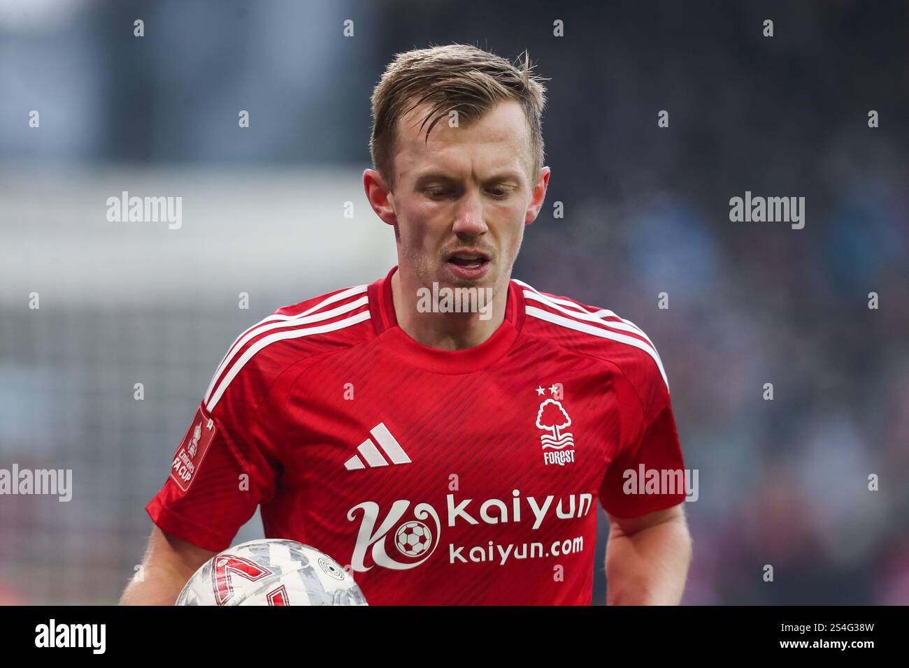 Nottingham, UK. 11th Jan, 2025. Nottingham Forest midfielder James Ward-Prowse (18) during the ...