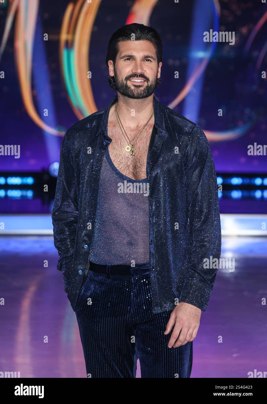 Dan Edgar seen during a photocall for "Dancing on Ice" 2025 at ITV ...