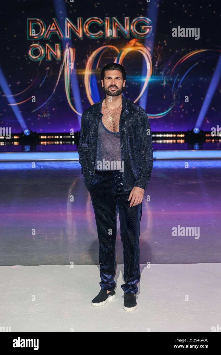 Dan Edgar seen during a photocall for "Dancing on Ice" 2025 at ITV ...