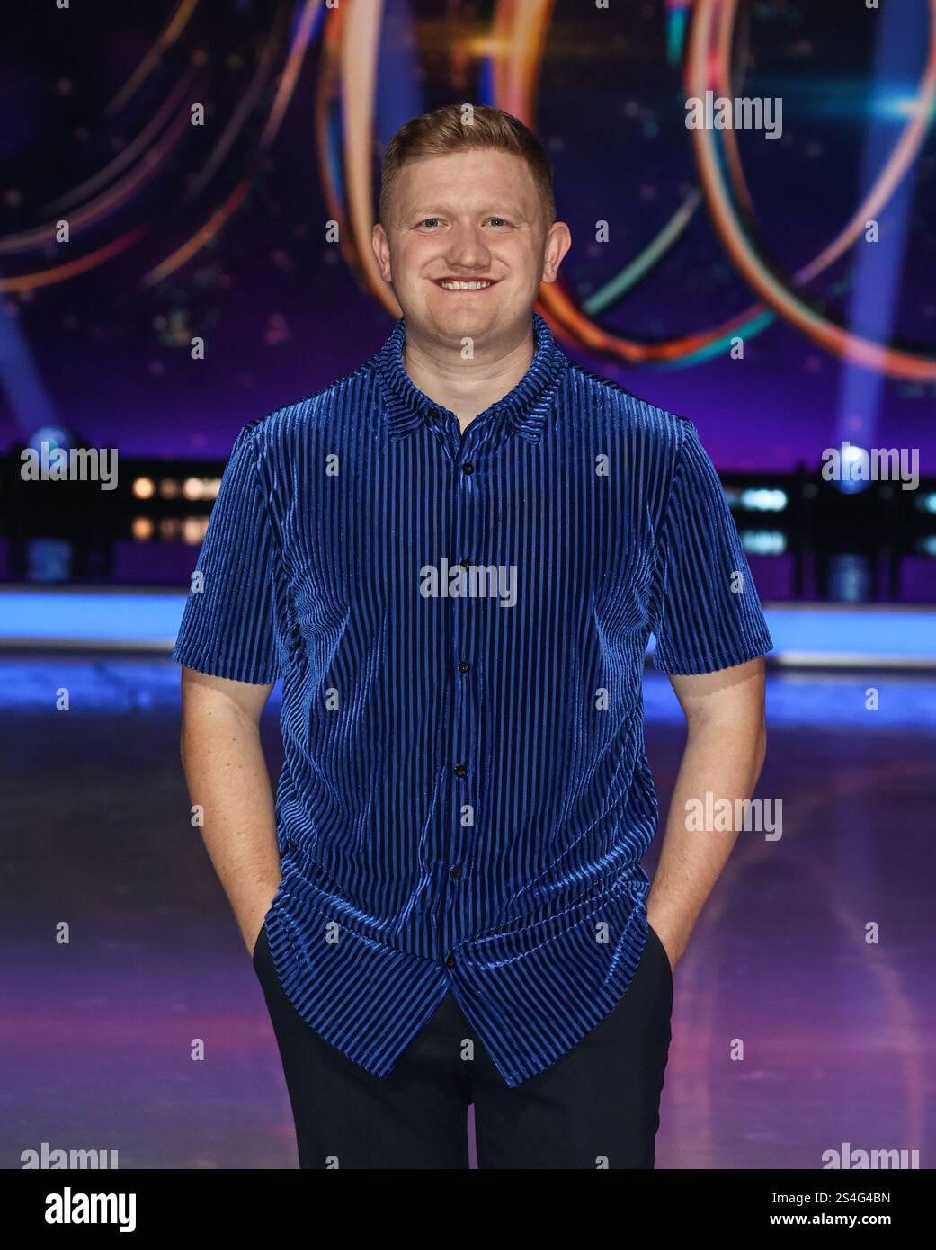 Sam Aston seen during a photocall for "Dancing on Ice" 2025 at ITV ...