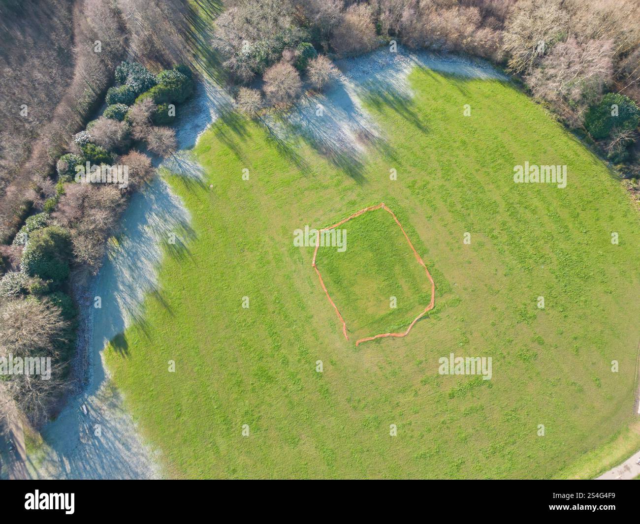 aerial view of the 22 acre hellingly country park and uckfield cricket ...