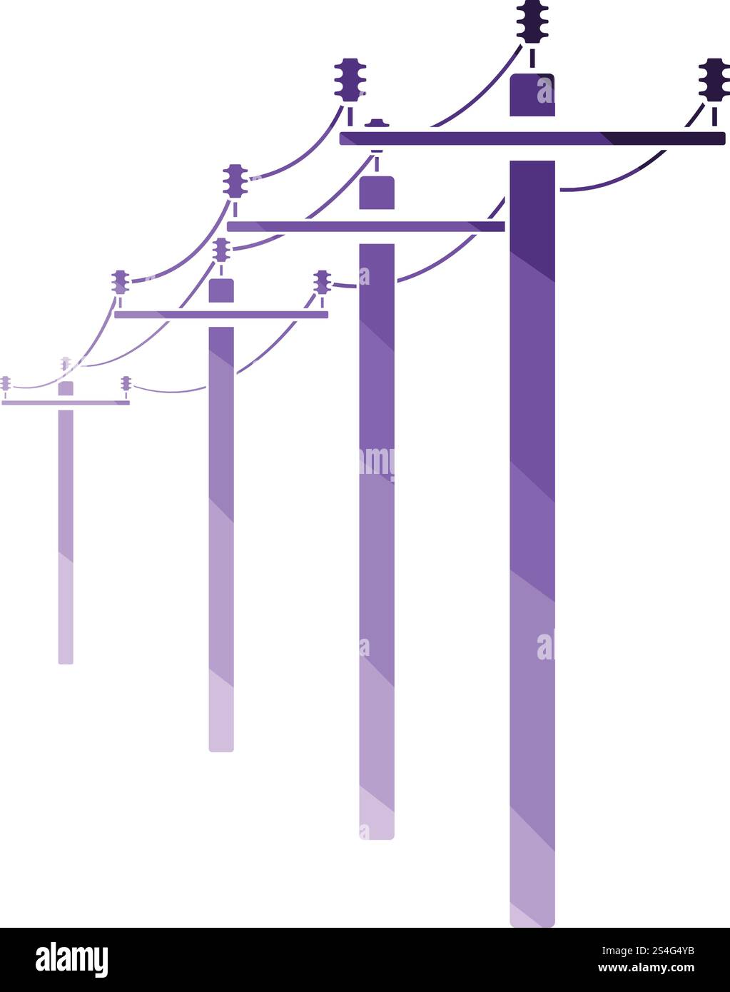High voltage line icon. Flat color design. Vector illustration Stock ...