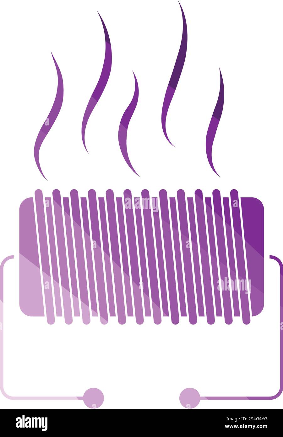 Electrical heater icon. Flat color design. Vector illustration Stock ...