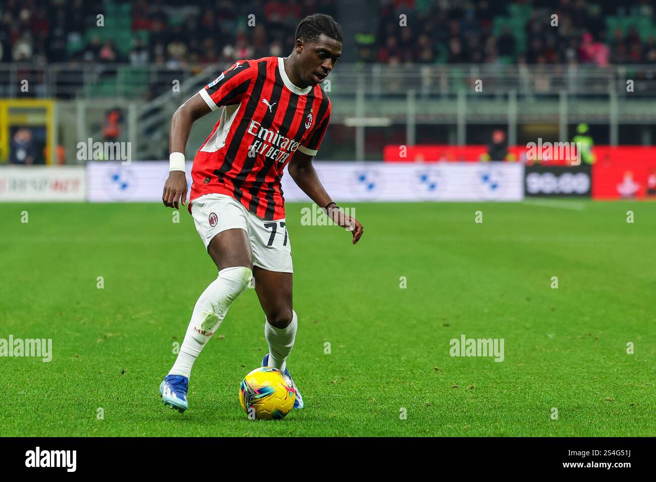 Bob Omoregbe of AC Milan seen in action during Serie A 2024/25 football ...