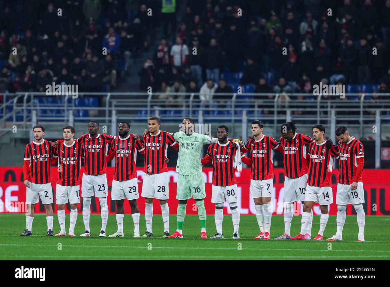 Milan, Italien. 11th Jan, 2025. AC Milan players seen during Serie A ...