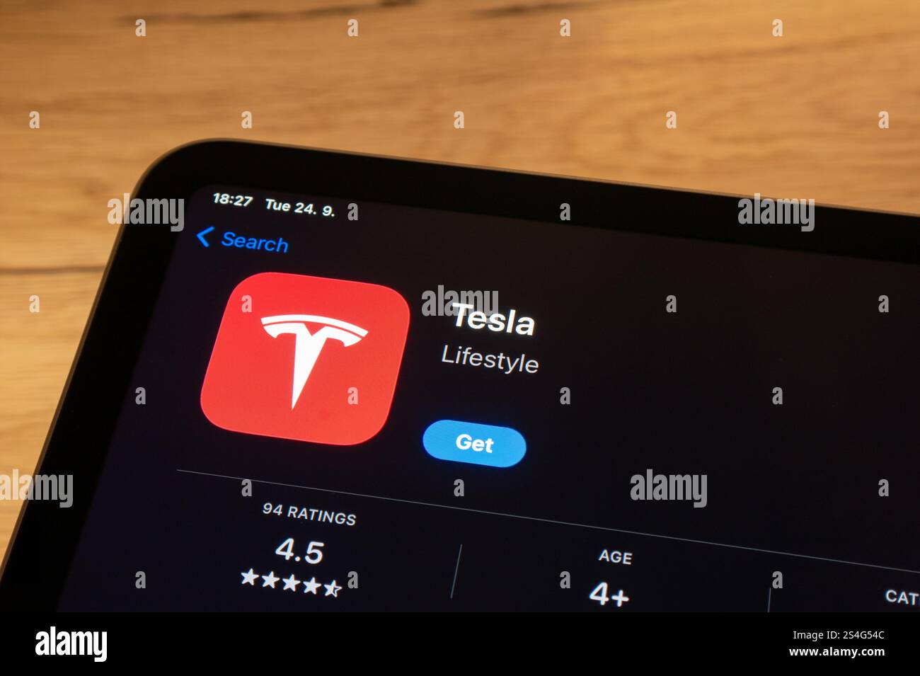 OSTRAVA, CZECHIA SEPTEMBER 24, 2024: App store with original Tesla ...